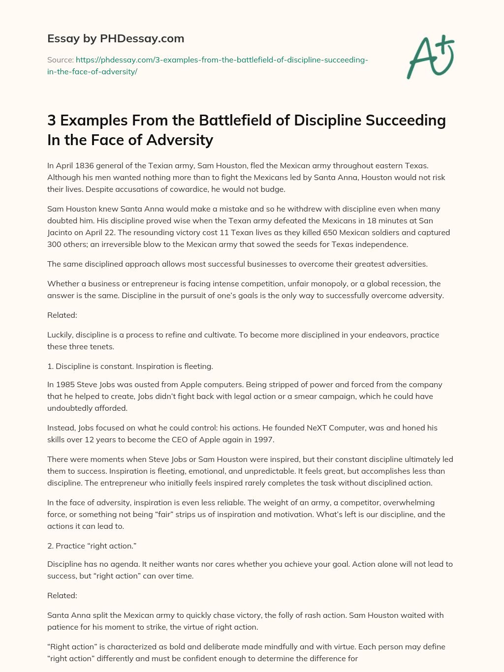 3 Examples From the Battlefield of Discipline Succeeding In the Face of ...
