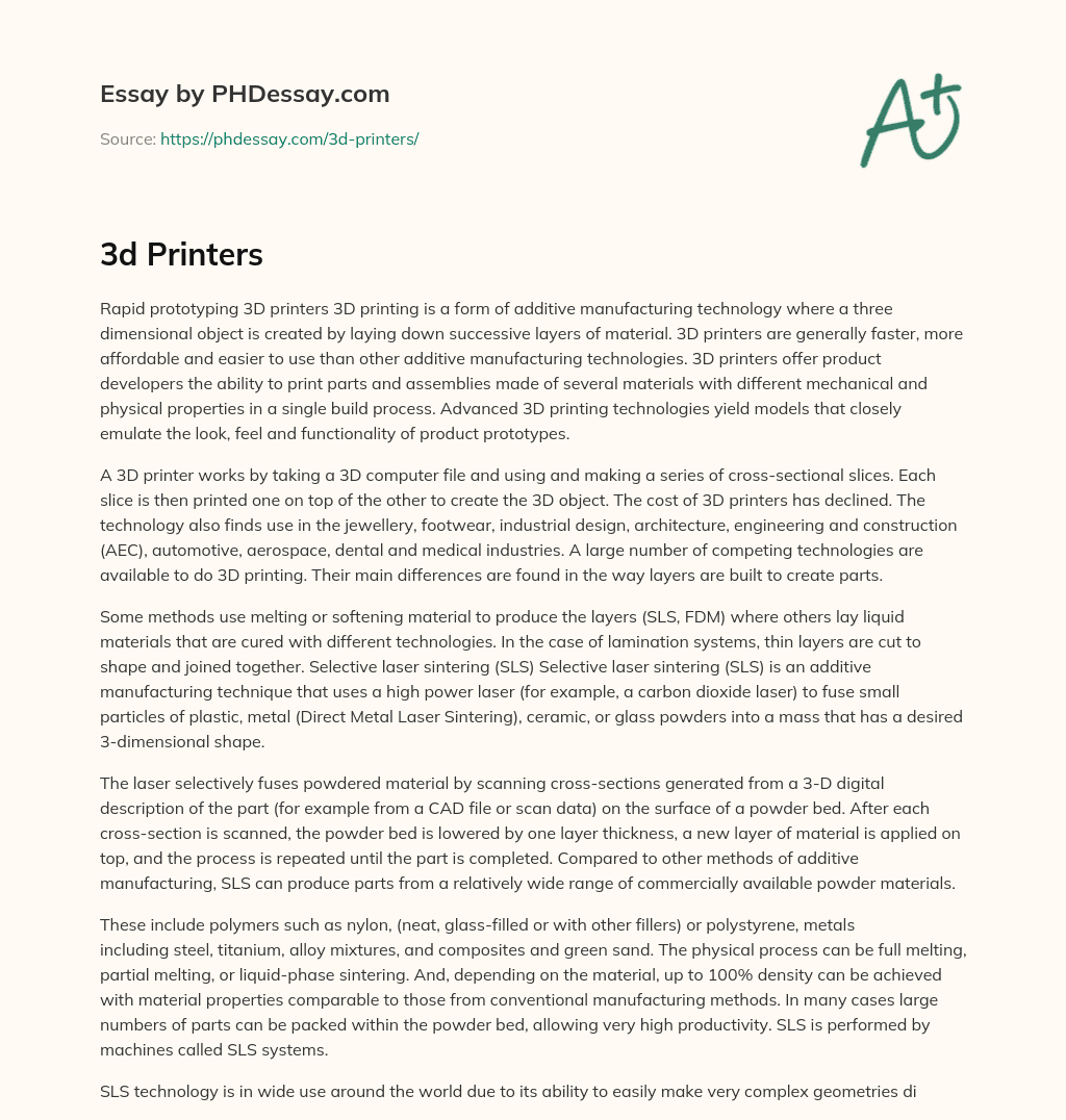 3d Printers - PHDessay.com