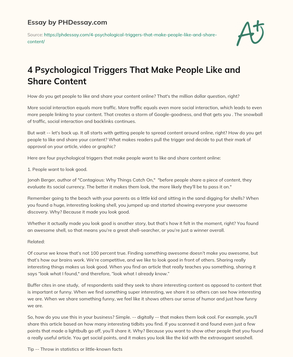 4 Psychological Triggers That Make People Like and Share Content ...