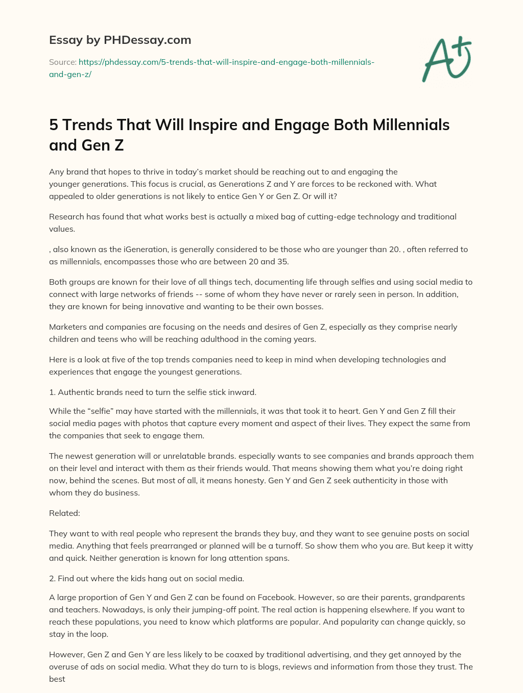 5 Trends That Will Inspire and Engage Both Millennials and Gen Z ...