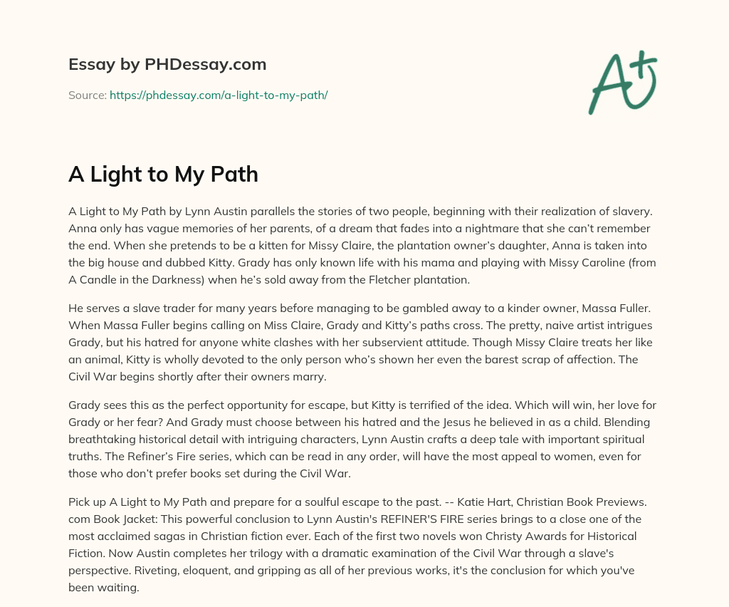 A Light to My Path (400 Words) - PHDessay.com