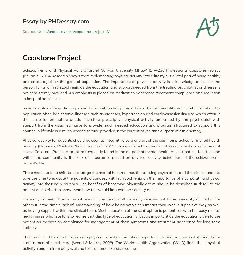 Capstone Project - PHDessay.com