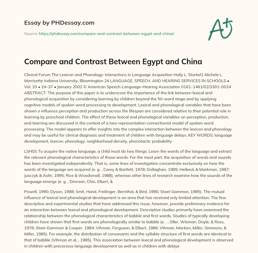 Compare and Contrast Between Egypt and China - PHDessay.com