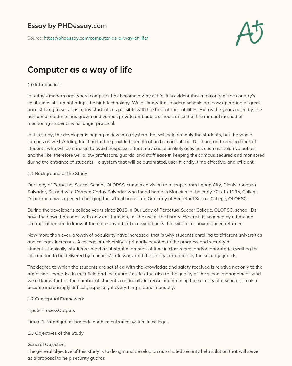 Computer as a way of life - PHDessay.com