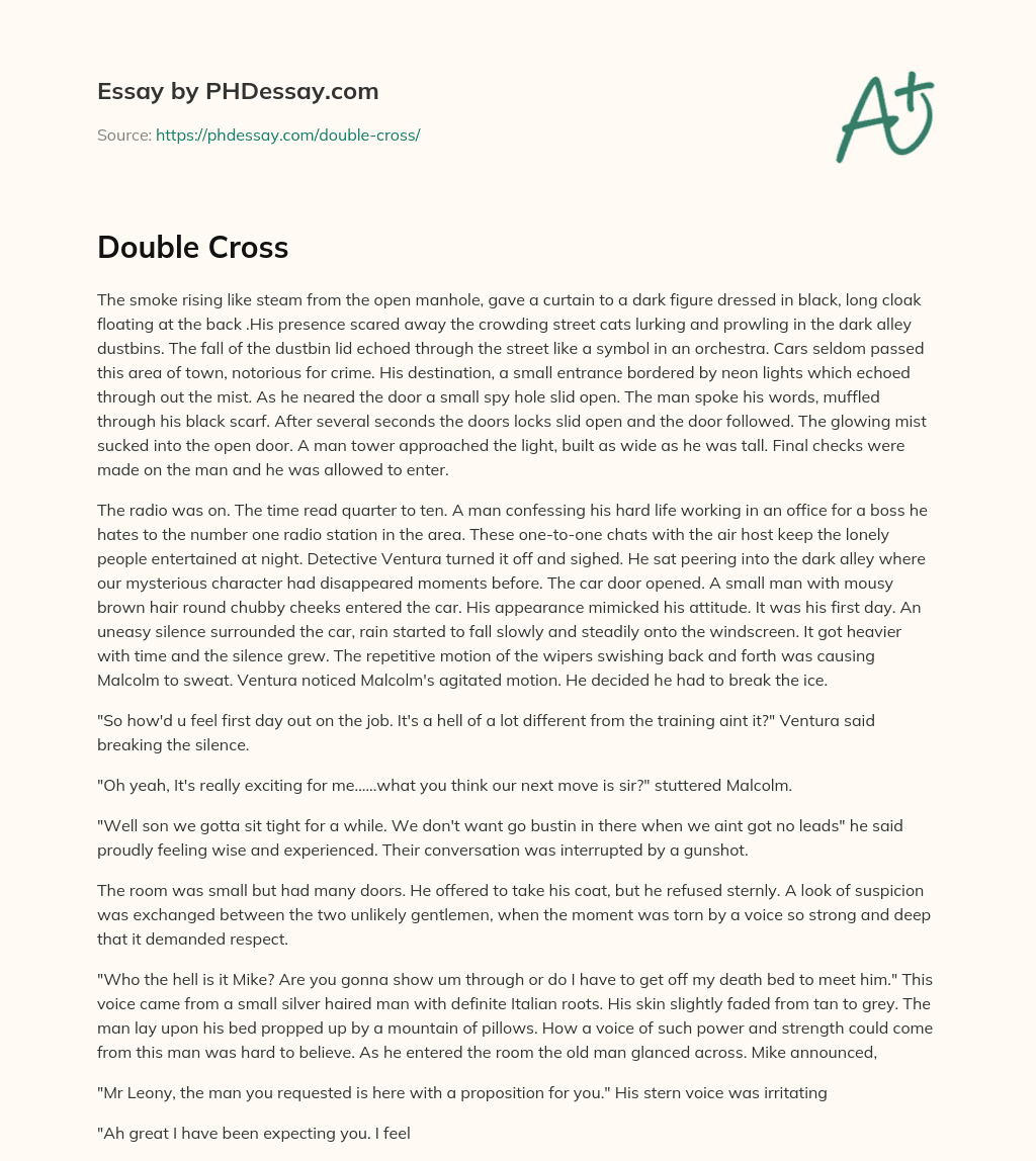 Double Cross - PHDessay.com