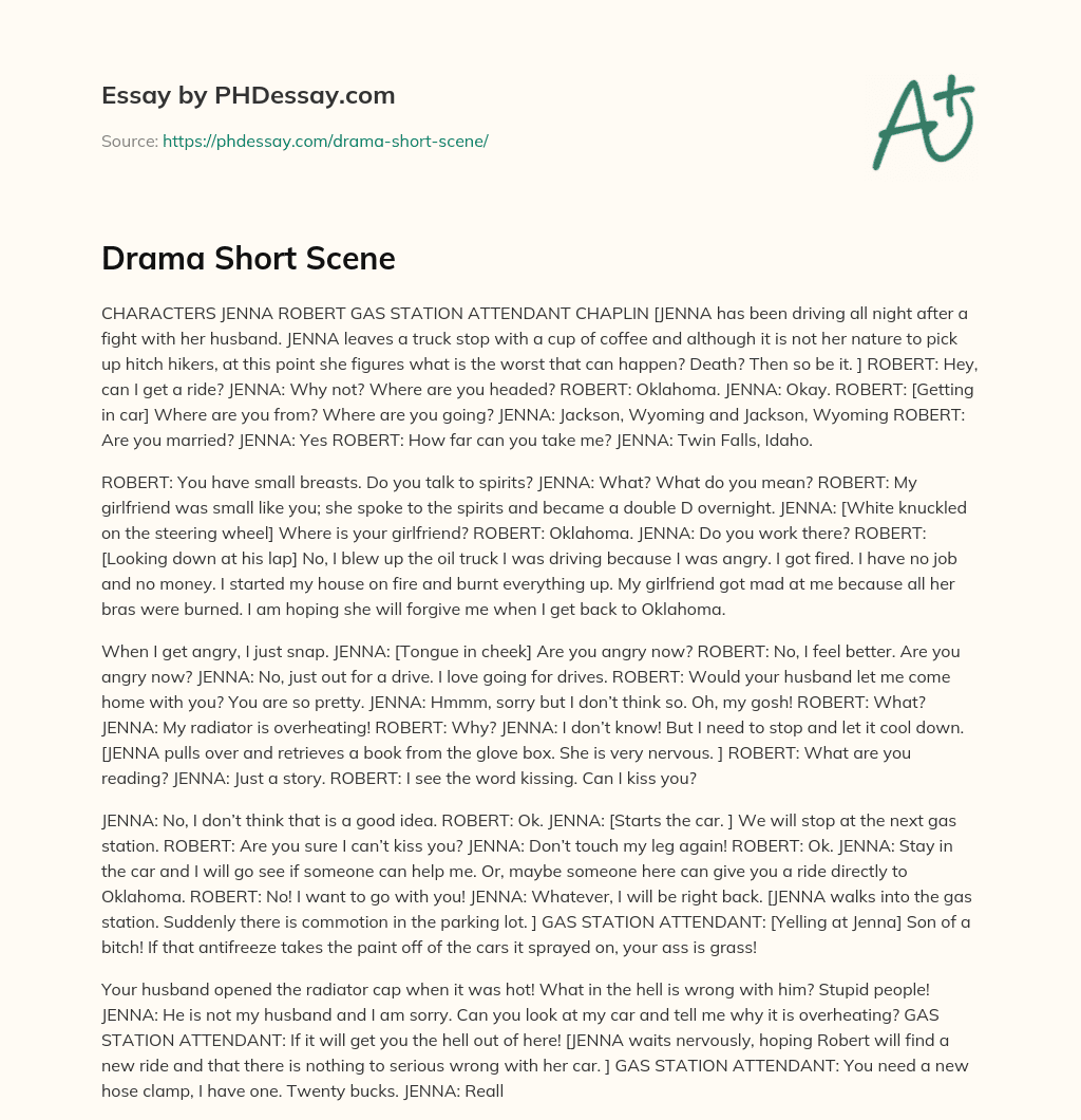 Drama Short Scene - PHDessay.com