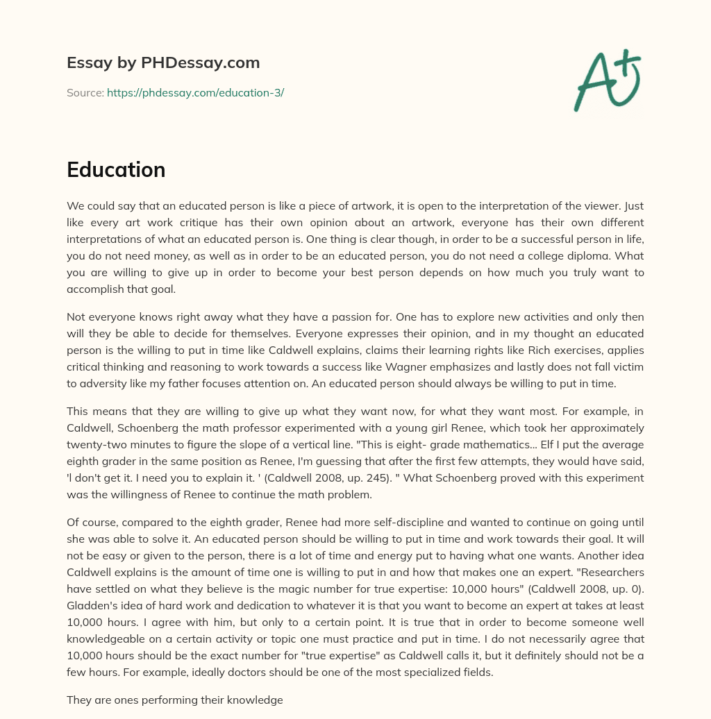 Education - PHDessay.com