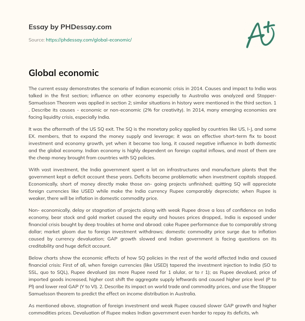 Global economic - PHDessay.com