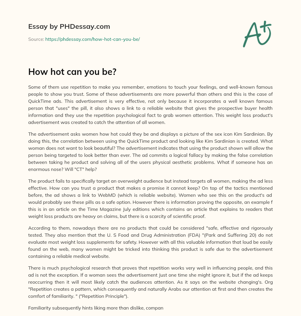 How hot can you be? - PHDessay.com