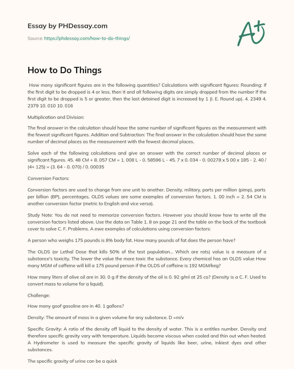 How to Do Things - PHDessay.com