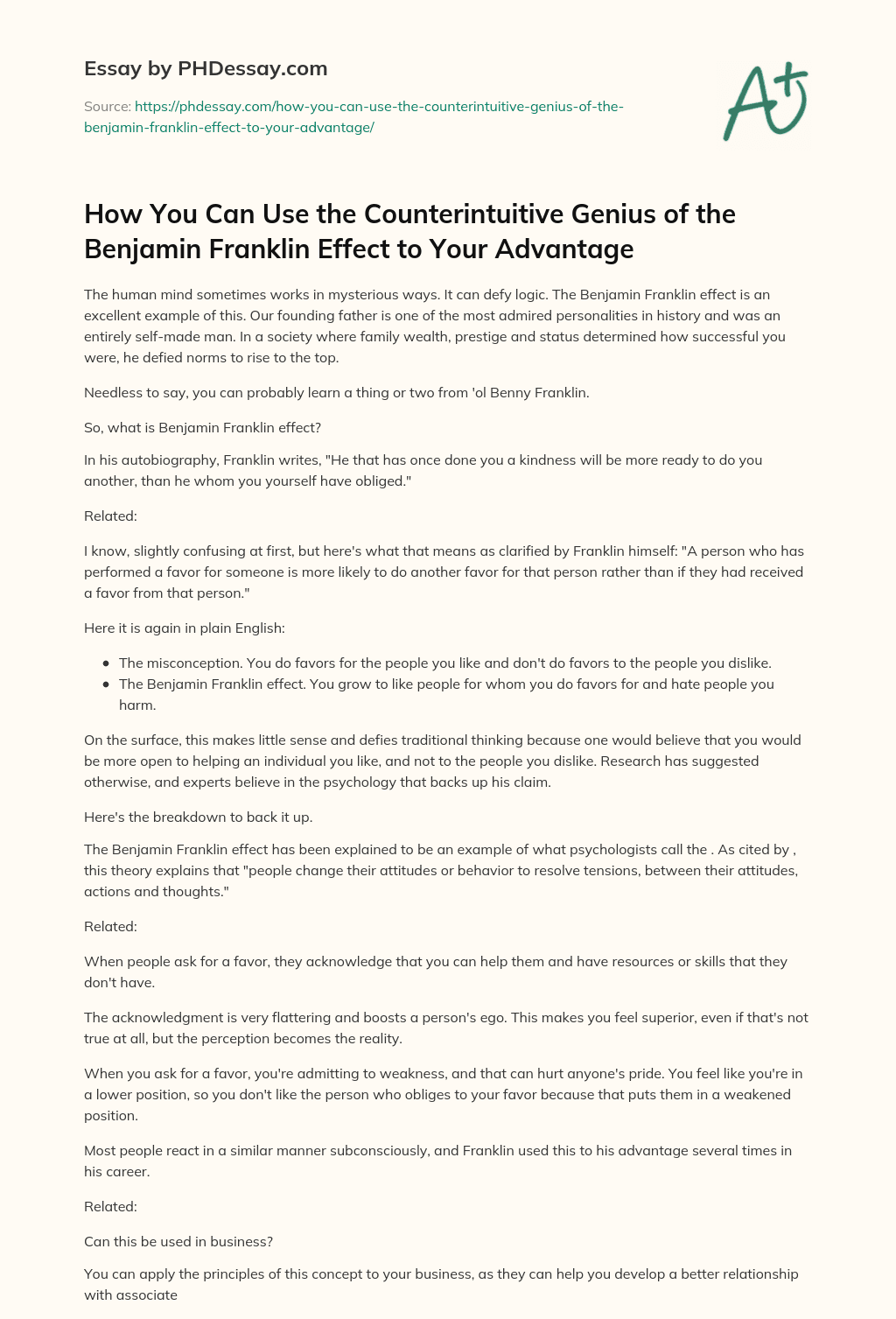 How You Can Use the Counterintuitive Genius of the Benjamin Franklin ...