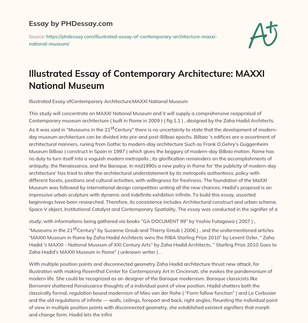 Illustrated Essay of Contemporary Architecture: MAXXI National Museum ...