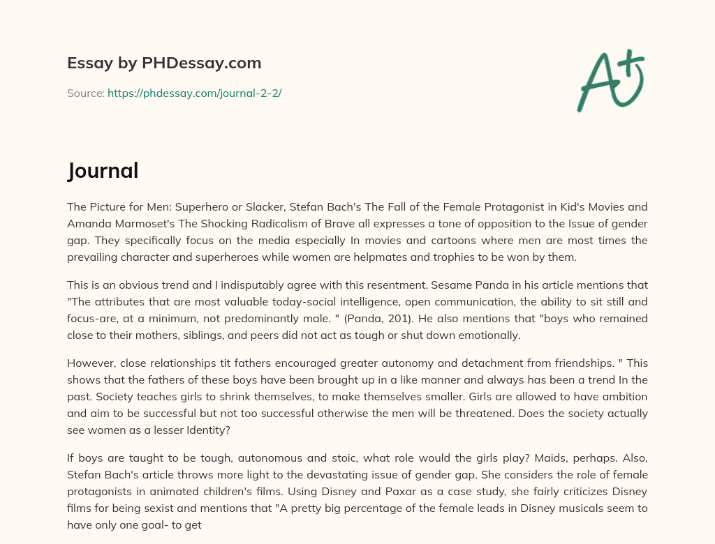 Journal (300 Words) - PHDessay.com