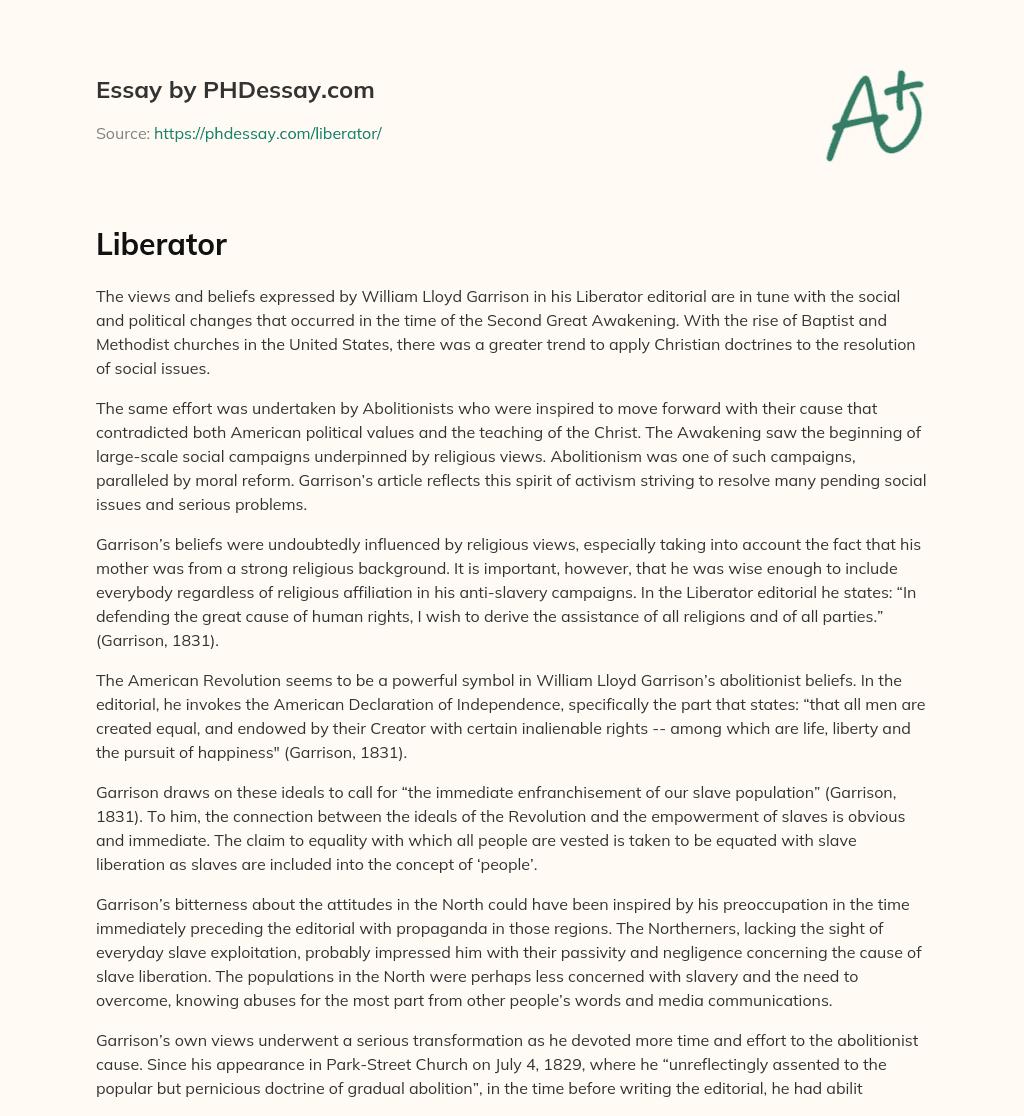 Liberator - PHDessay.com