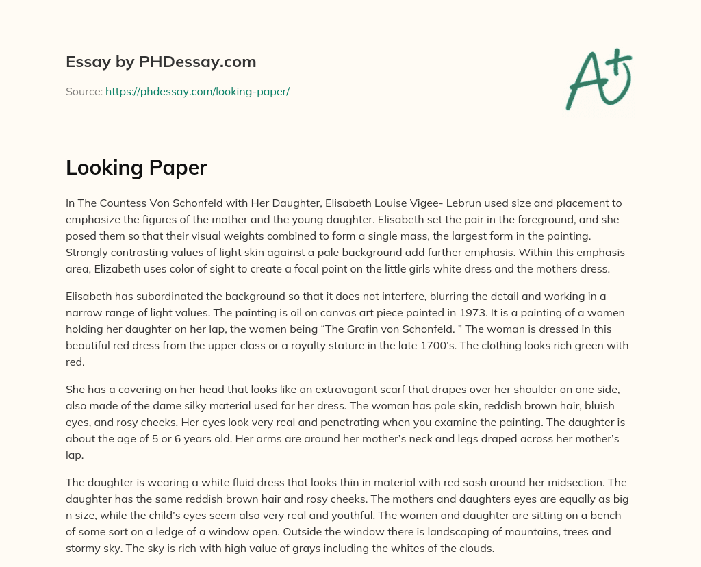Looking Paper (400 Words) - PHDessay.com