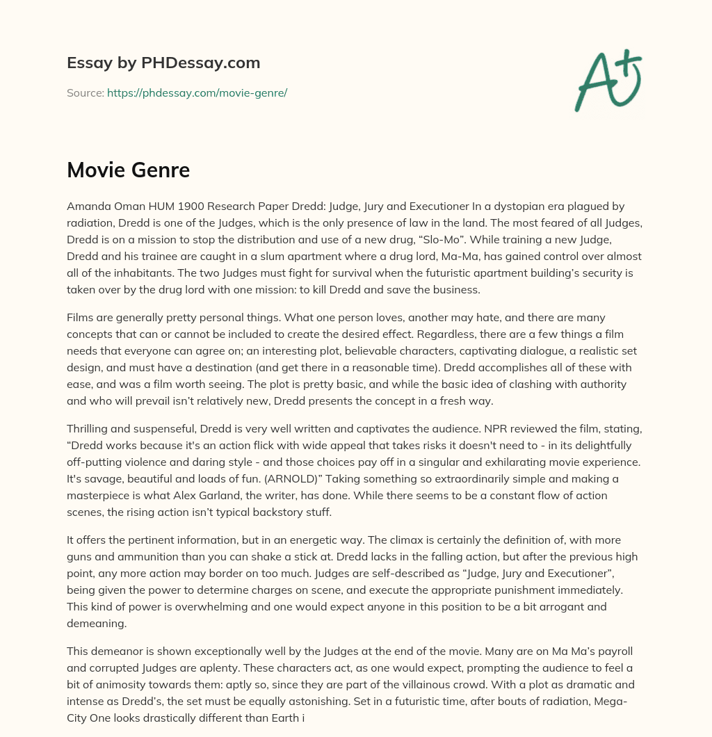 Movie Genre - PHDessay.com