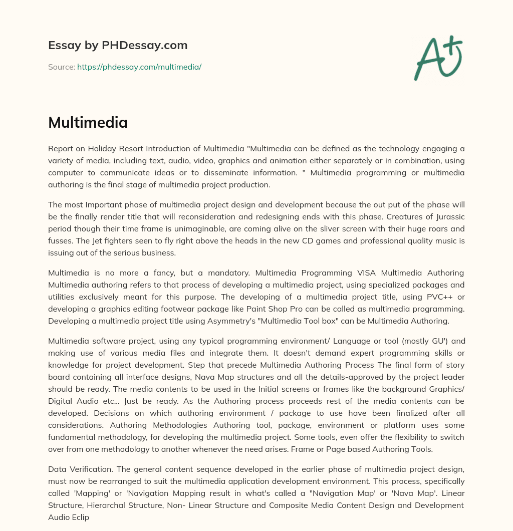 Multimedia - PHDessay.com