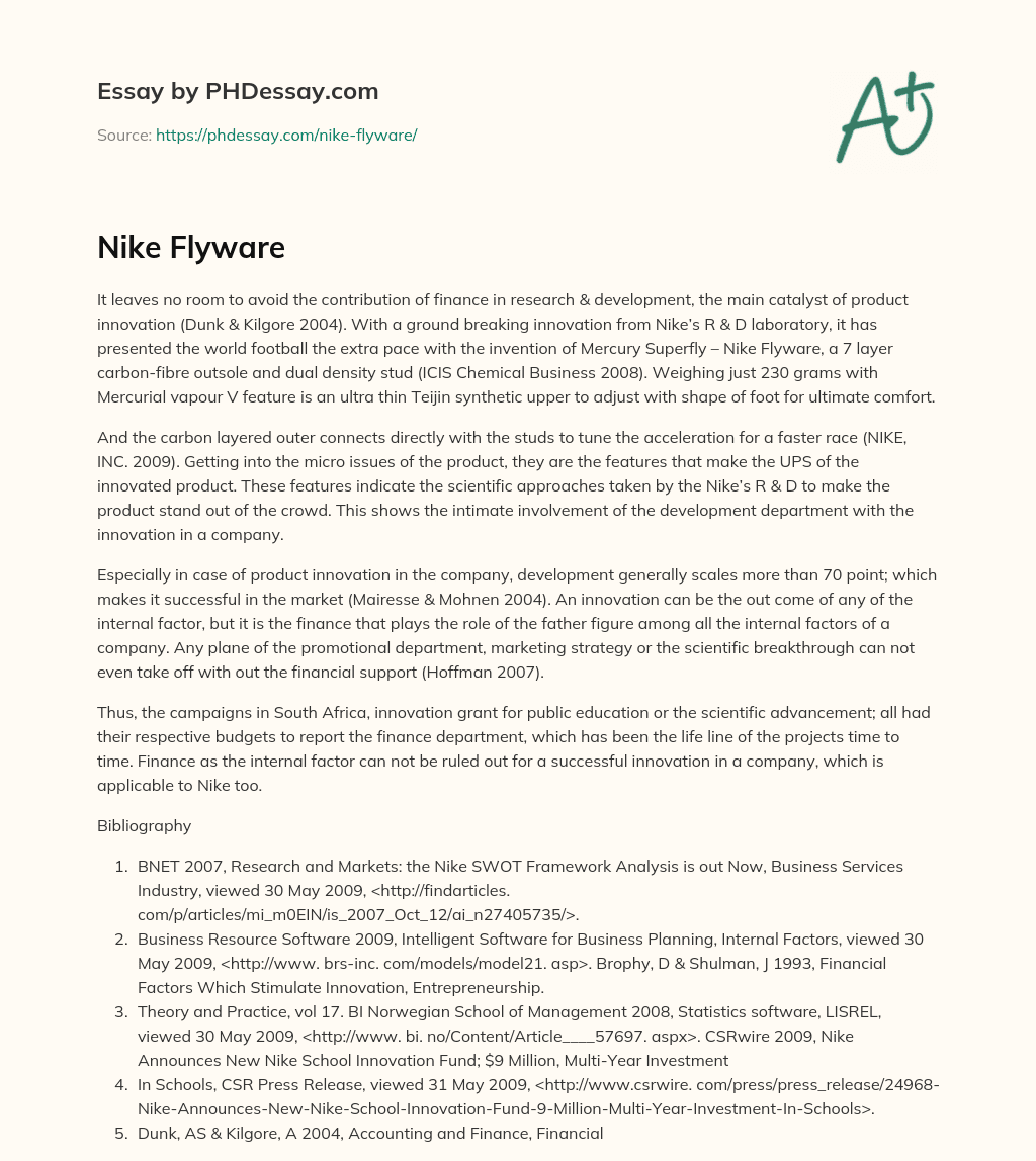 Nike Flyware - PHDessay.com