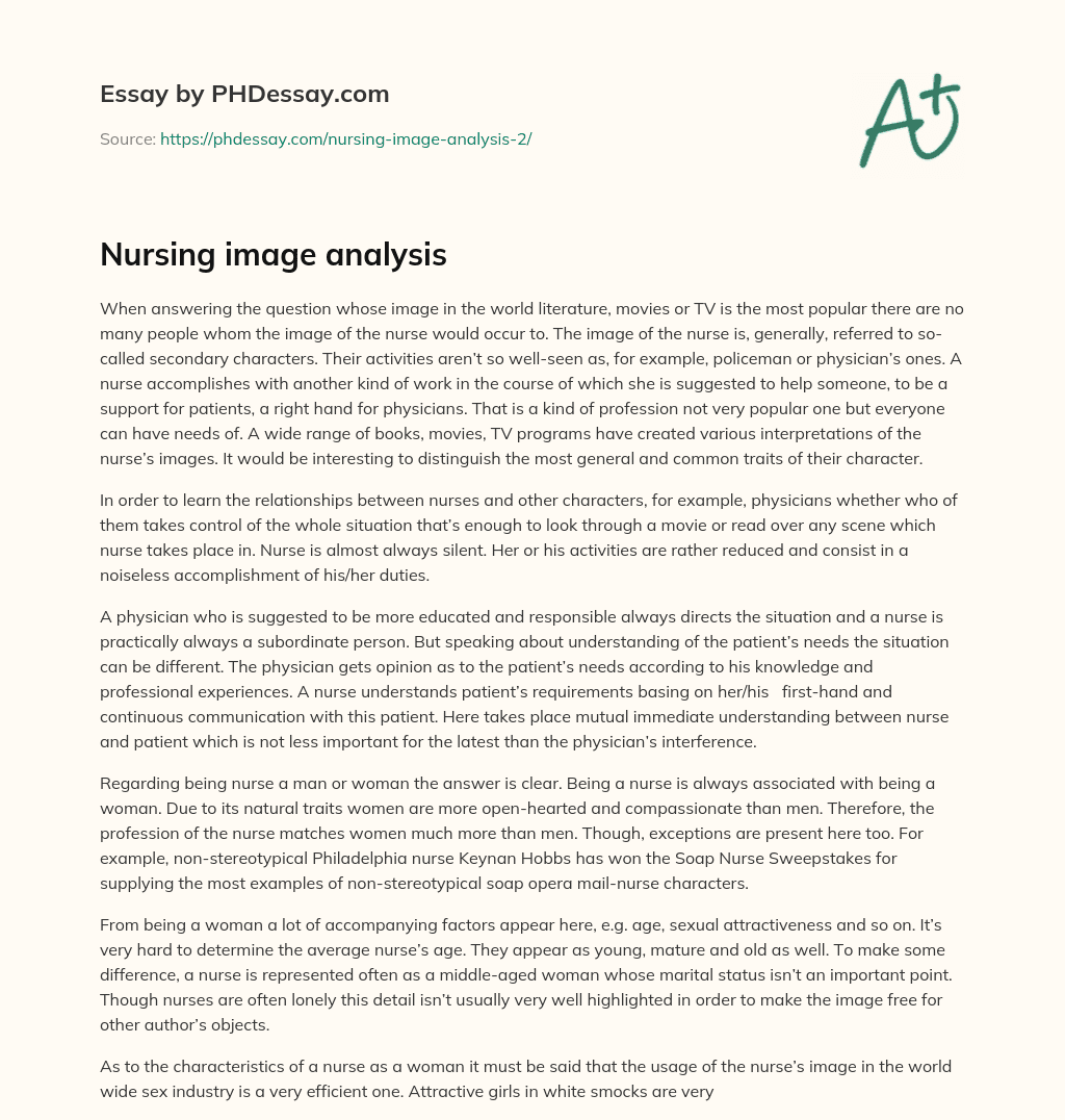 Nursing image analysis - PHDessay.com