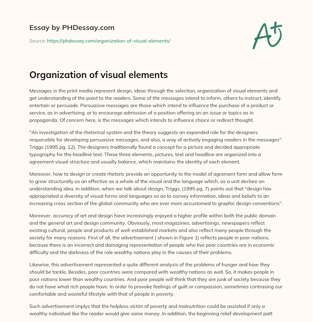 Organization of visual elements - PHDessay.com