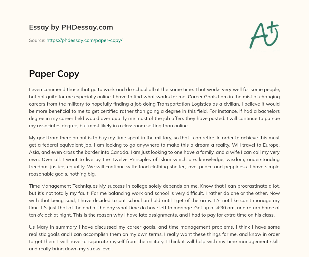 Paper Copy - PHDessay.com