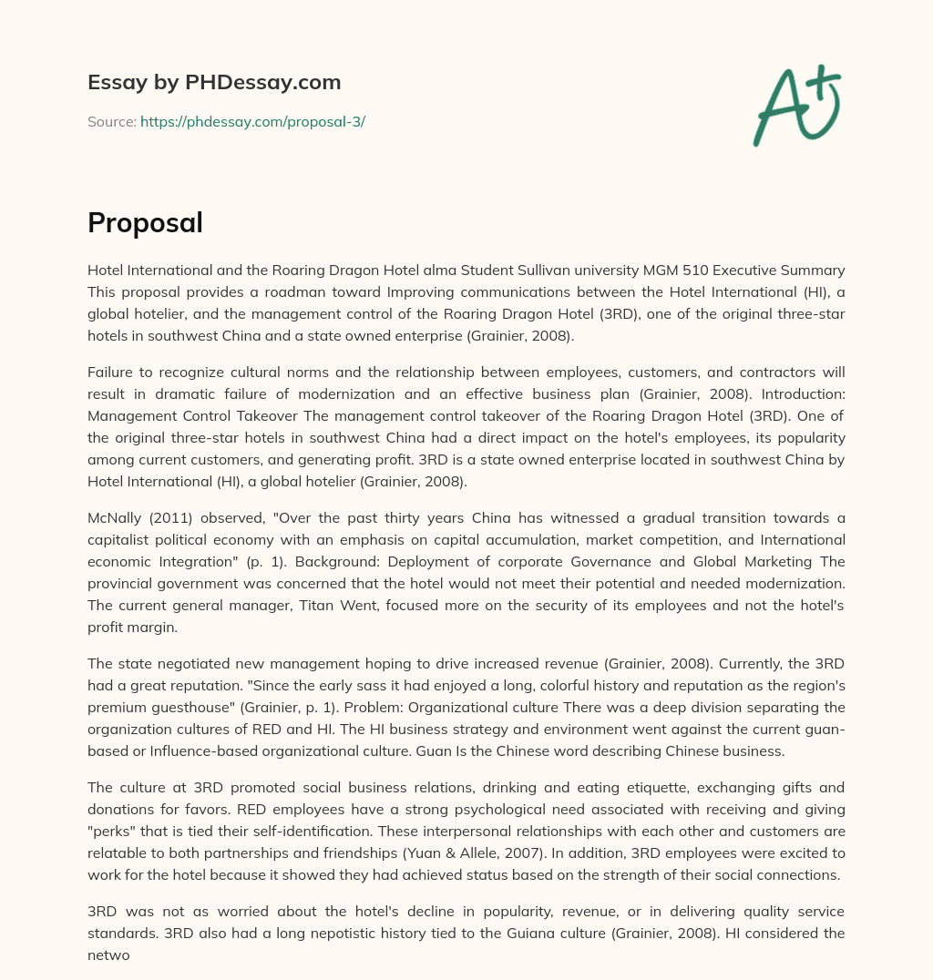 Proposal - PHDessay.com