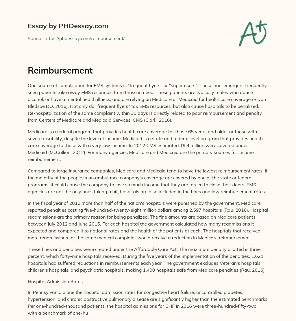 Reimbursement - PHDessay.com