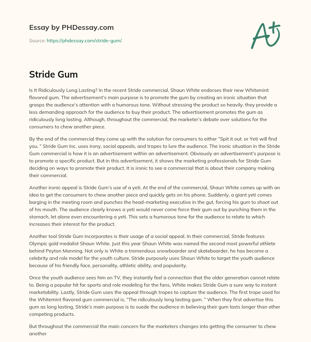 Stride Gum - PHDessay.com