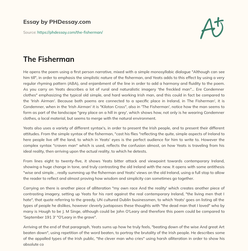 The Fisherman - PHDessay.com