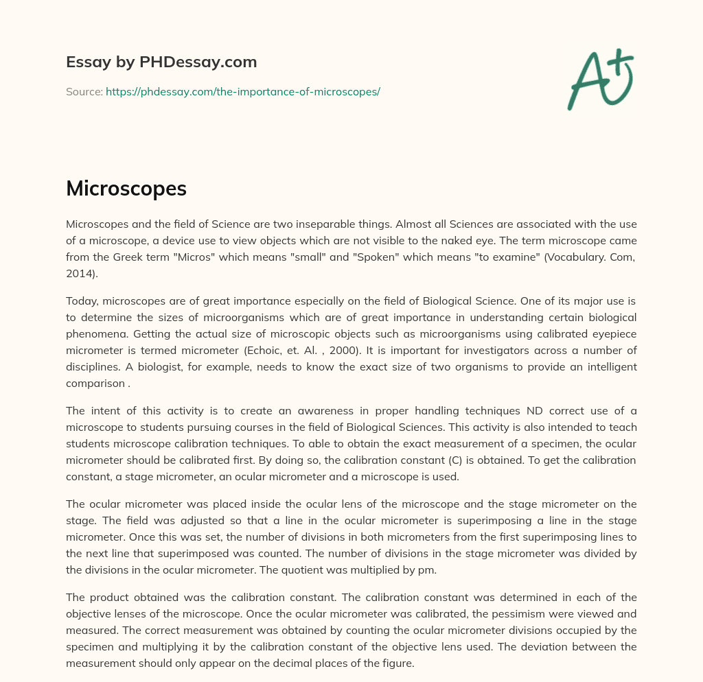 Microscopes - PHDessay.com