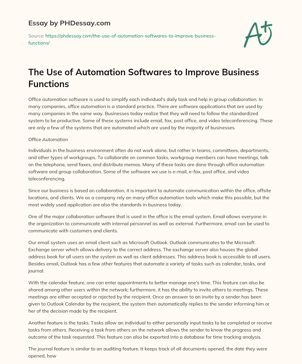 The Use of Automation Softwares to Improve Business Functions ...