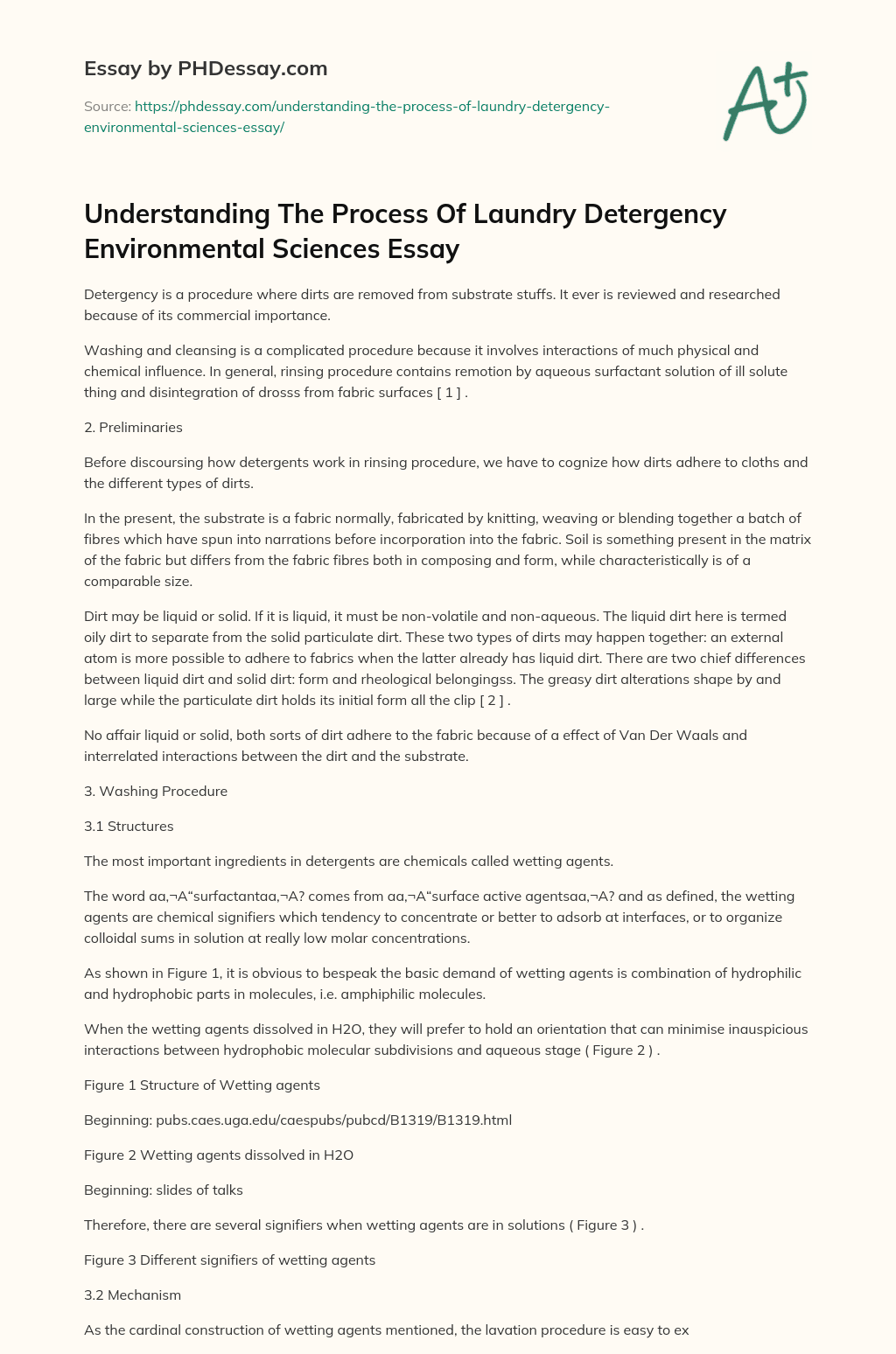 Understanding The Process Of Laundry Detergency Environmental Sciences ...