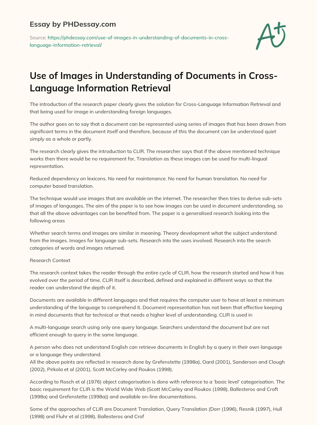 Use of Images in Understanding of Documents in Cross-Language ...