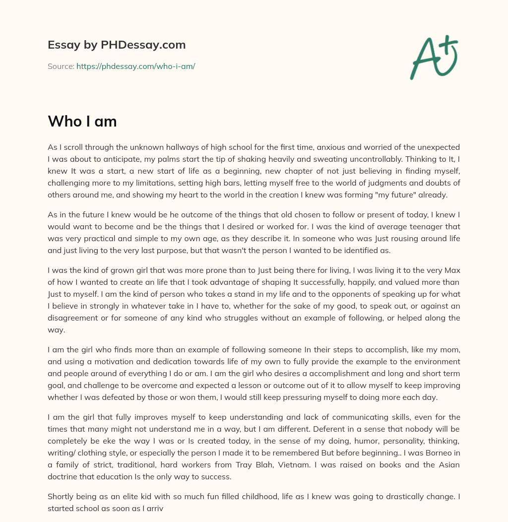 Who I am - PHDessay.com