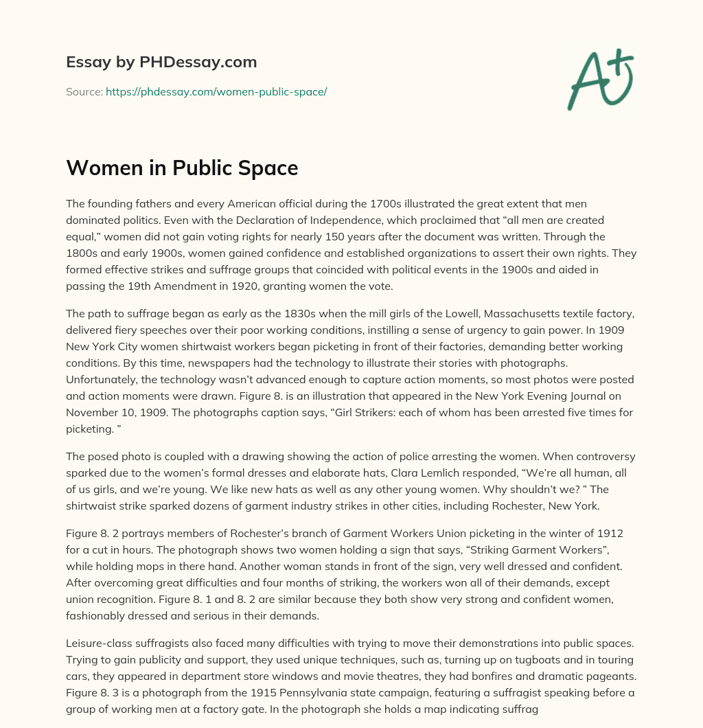 Women in Public Space - PHDessay.com